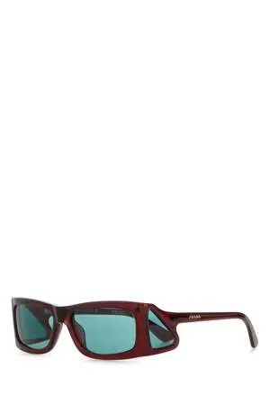 Prada Burgundy Acetate Opr B03s Sunglasses - Red