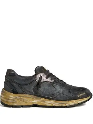 GOLDEN GOOSE Dad-star Sneakers In Naplak And Crackle Leather With Star And Heel Tab - Black
