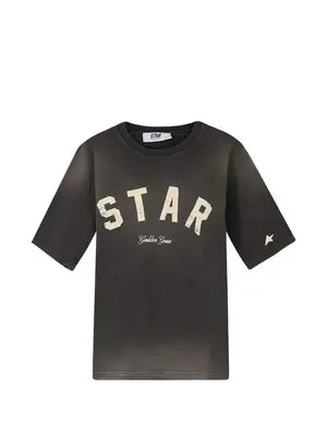 GOLDEN GOOSE Star/ Relaxed Fit T-shirt Star Print - Gray