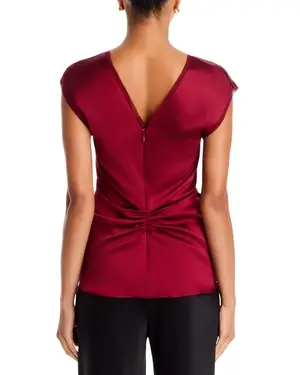 Tove Silk Ruched Top
