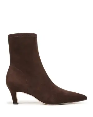FAVORITE DAUGHTER Sasha Leather Ankle Boots - Coffee Bean