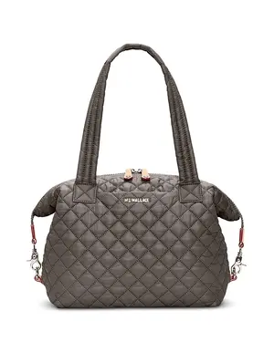 Mz Wallace Sutton Deluxe Quilted Shoulder Bag - Magnet