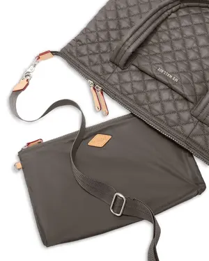 Mz Wallace Sutton Deluxe Quilted Shoulder Bag - Magnet