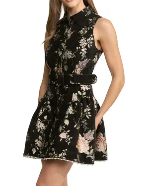 EN SAISON Jasmine Belted Sleeveless Mini Dress