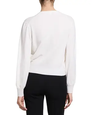 Theory Blouson Sleeve Cashmere Cardigan Sweater