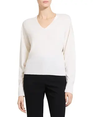 Theory Cashmere Relaxed V-neck Sweater