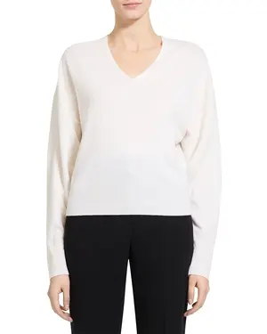 Theory Cashmere Relaxed V-neck Sweater