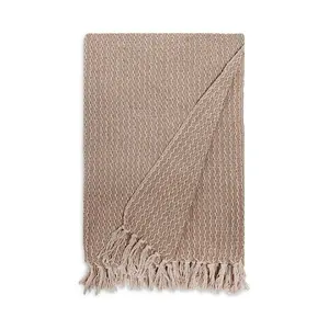 POM POM AT HOME Leon Houndstooth Oversized Throw Blanket - Taupe