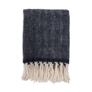 POM POM AT HOME Summit Throw Blanket - Navy