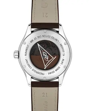 FREDERIQUE CONSTANT Runabout Gmt Leather Strap Watch, 42mm
