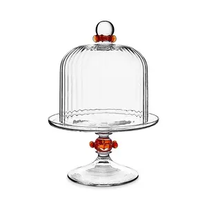 JULISKA Nell Ruffle Dome Cake Stand - Ruby
