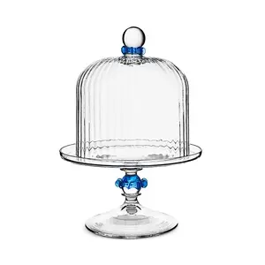 JULISKA Nell Ruffle Dome Cake Stand - Chambray