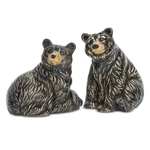 JULISKA Clever Creatures Black Bear Salt And Pepper Shakers - Multi