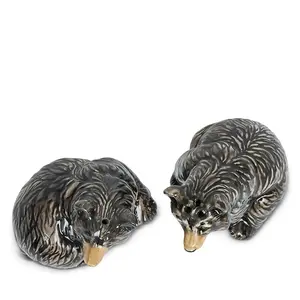 JULISKA Clever Creatures Black Bear Salt And Pepper Shakers