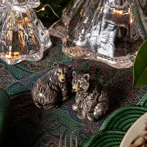 JULISKA Clever Creatures Black Bear Salt And Pepper Shakers