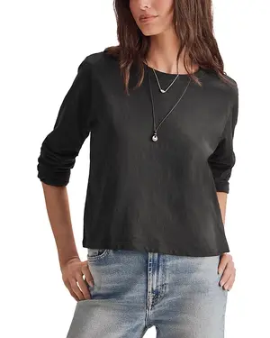 Splendid Louisa Cotton Long Sleeve Tee - Black
