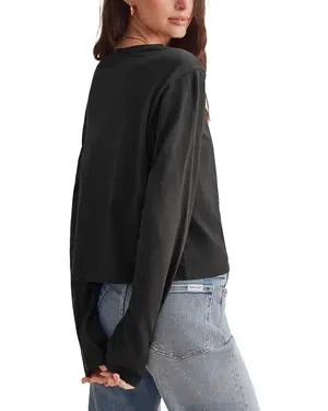 Splendid Louisa Cotton Long Sleeve Tee - Black