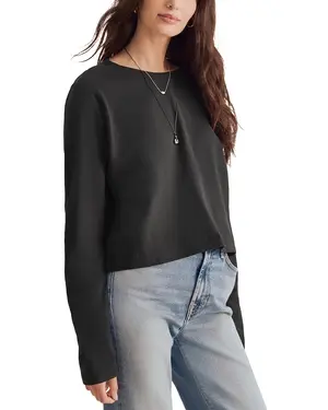 Splendid Louisa Cotton Long Sleeve Tee - Black