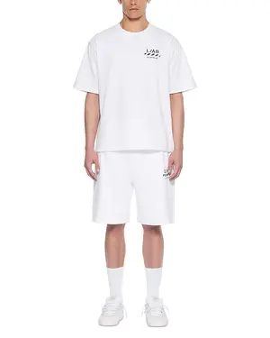 Off-White Cotton Diagonal Graphic Crewneck T-shirt - White
