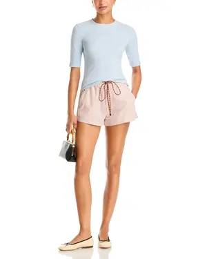 FRAME The Heather Rib Crewneck Tee