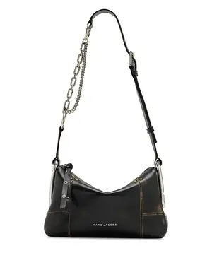 Marc Jacobs Scene Medium Studded Distressed Leather Shoulder Bag - Black Multi