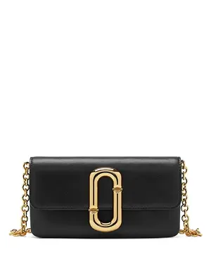Marc Jacobs Scene Leather Wallet Crossbody - Black
