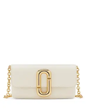 Marc Jacobs Scene Leather Wallet Crossbody - Cloud White