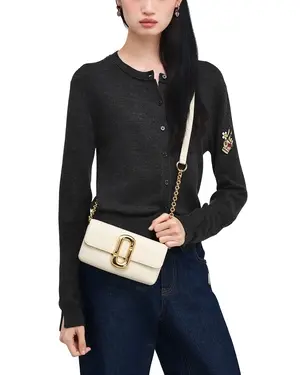 Marc Jacobs Scene Leather Wallet Crossbody - Cloud White