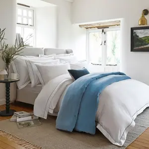 CHRISTY Premium Sateen Duvet Cover Set, Full/queen - Blue