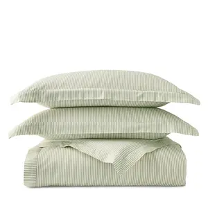 CHRISTY Ticking Stripe Duvet Cover Set, King/california King - Green