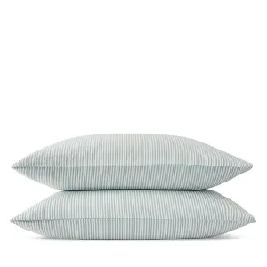 CHRISTY Ticking Stripe Twill Standard Pillowcases, Pair - Blue