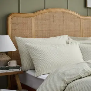 CHRISTY Ticking Stripe Twill Standard Pillowcases, Pair - Green