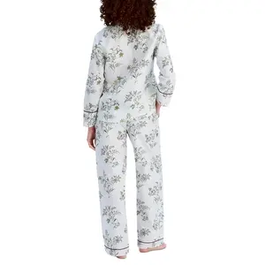 CHRISTY Leaves Cotton Sateen Pajama Set