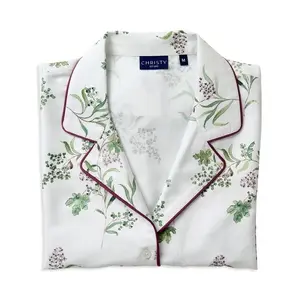 CHRISTY Leaves Cotton Sateen Pajama Set