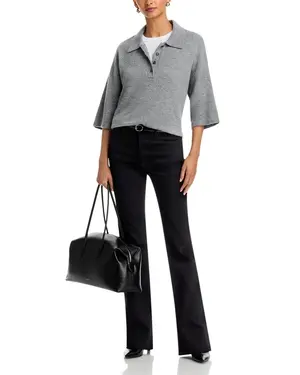 FRAME The Academy Cashmere Polo Top
