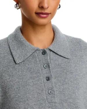 FRAME The Academy Cashmere Polo Top