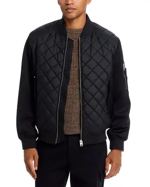 Hugo Bilaro Quilted Zip Bomber Jacket