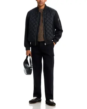 Hugo Bilaro Quilted Zip Bomber Jacket