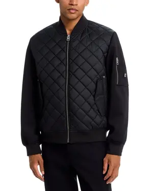 Hugo Bilaro Quilted Zip Bomber Jacket