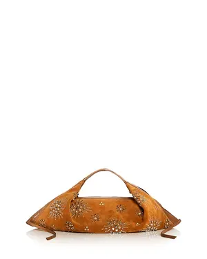 3.1 Phillip Lim Luna Large Studded Faux Suede Hobo Bag