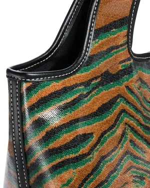 3.1 Phillip Lim Mini Tiger Print Canvas Market Tote Bag