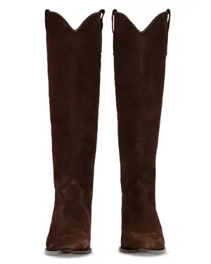 Isabel Marant Étoile Denvee Suede Western Boots - Chocolate