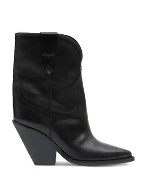 Isabel Marant Étoile Leyane Heeled Western Ankle Boots - Black