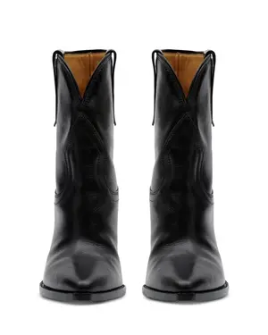 Isabel Marant Étoile Leyane Heeled Western Ankle Boots - Black