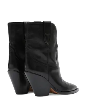Isabel Marant Étoile Leyane Heeled Western Ankle Boots - Black