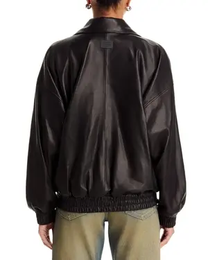 Acne Studios Leather Zip Front Jacket