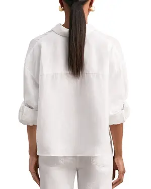 REISS Solena Linen Shirt - White
