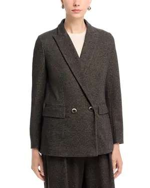 Herno Diagonal Jacquard Double Breasted Blazer