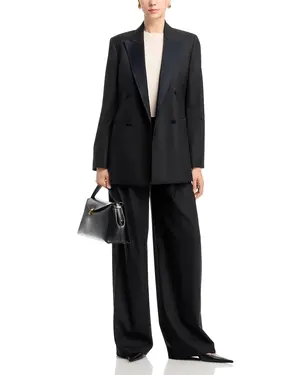 Herno Pleat Front Wide Leg Pants