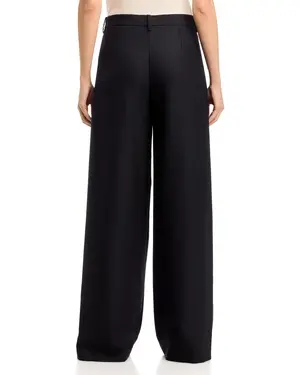Herno Pleat Front Wide Leg Pants